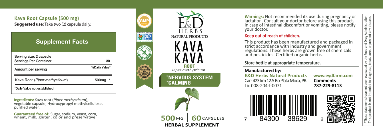 Kava Kava Root – E&D Herbs Natural Products LLC.