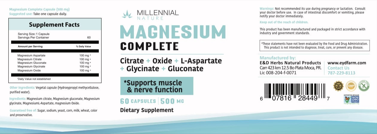 Magnesium Complete – E&D Herbs Natural Products LLC.