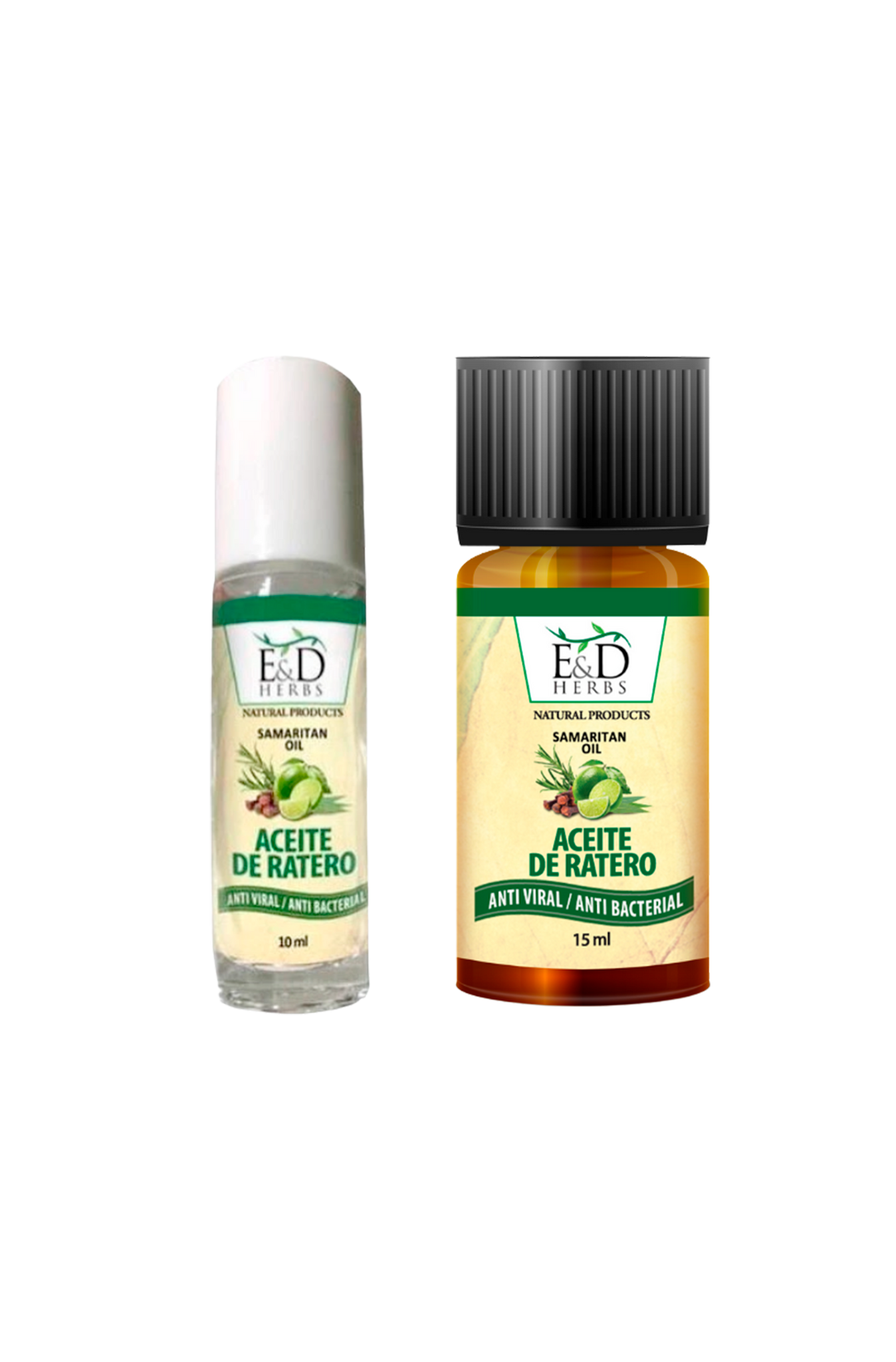 Combo de Roll-On y Aceite de Ratero – E&D Herbs Natural Products LLC.